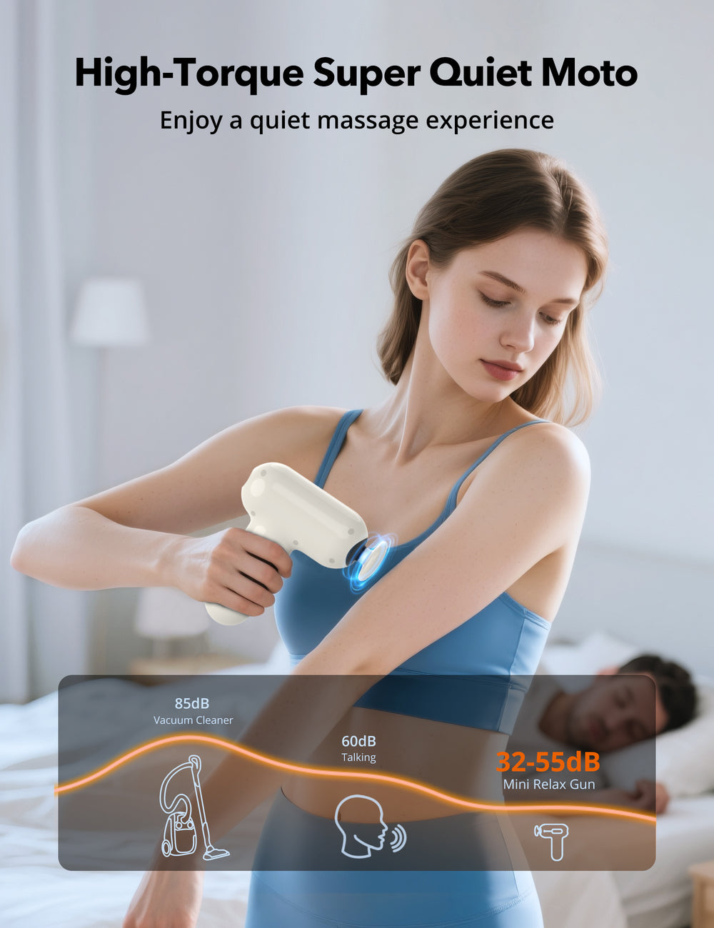 TT-PCA005 TaoTronics Mini Massage Gun, Portable Muscle Massager for Tr