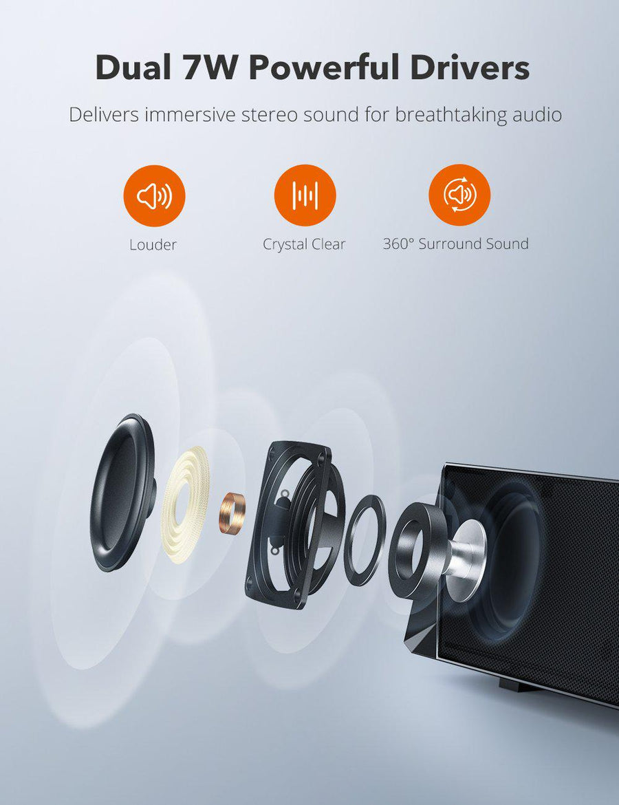 Sound Bar - Wired and Wireless Bluetooth Audio Speaker | TaoTronics